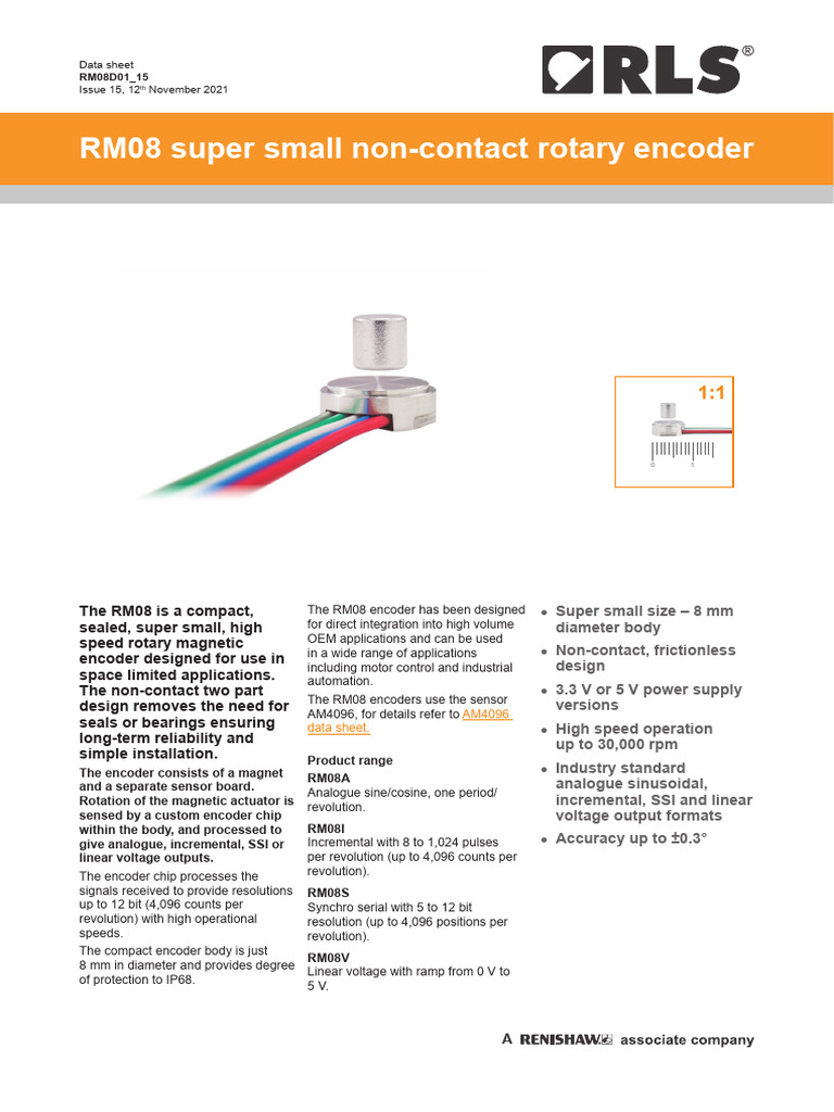 RM08 Super Small Non-Contact Rotary Encoder | PDF