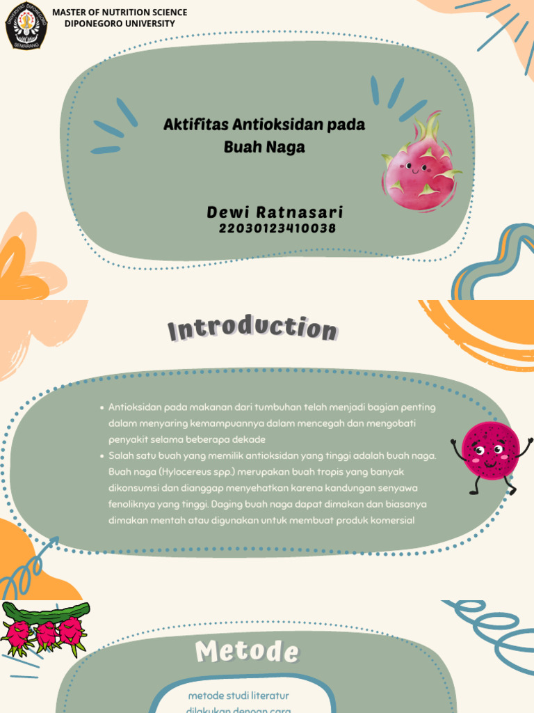 Aktivitas Antioksidan Buah Naga | PDF