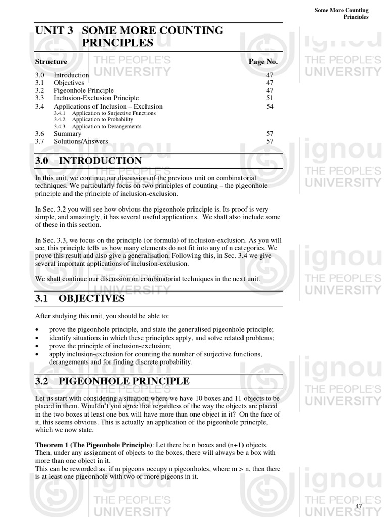 Some More Counting Principles | PDF
