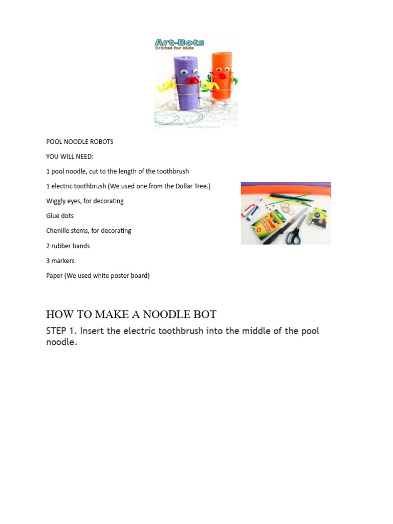 Pool Noodle Robots | PDF