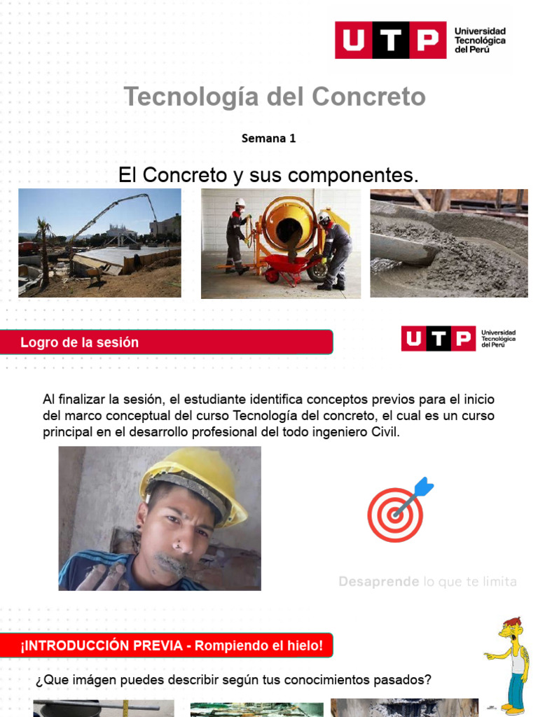 S01.s1 - Introducción Al Curso | PDF | Hormigón | Cemento