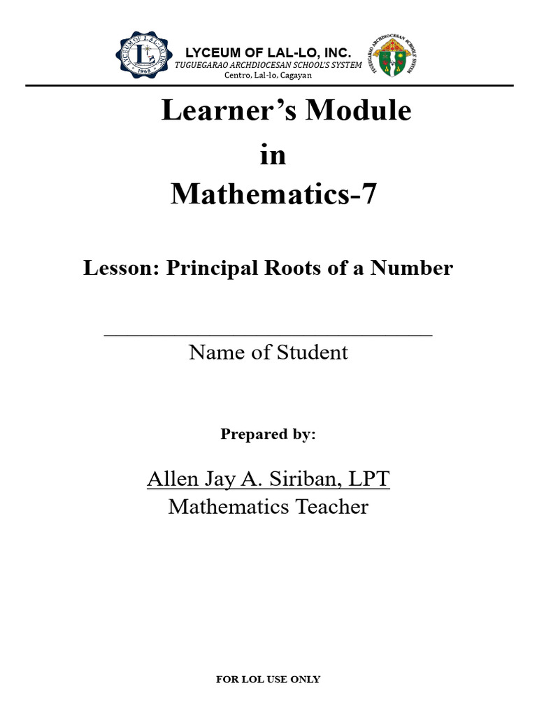 Grade 7 Module | PDF | Numbers | Rational Number