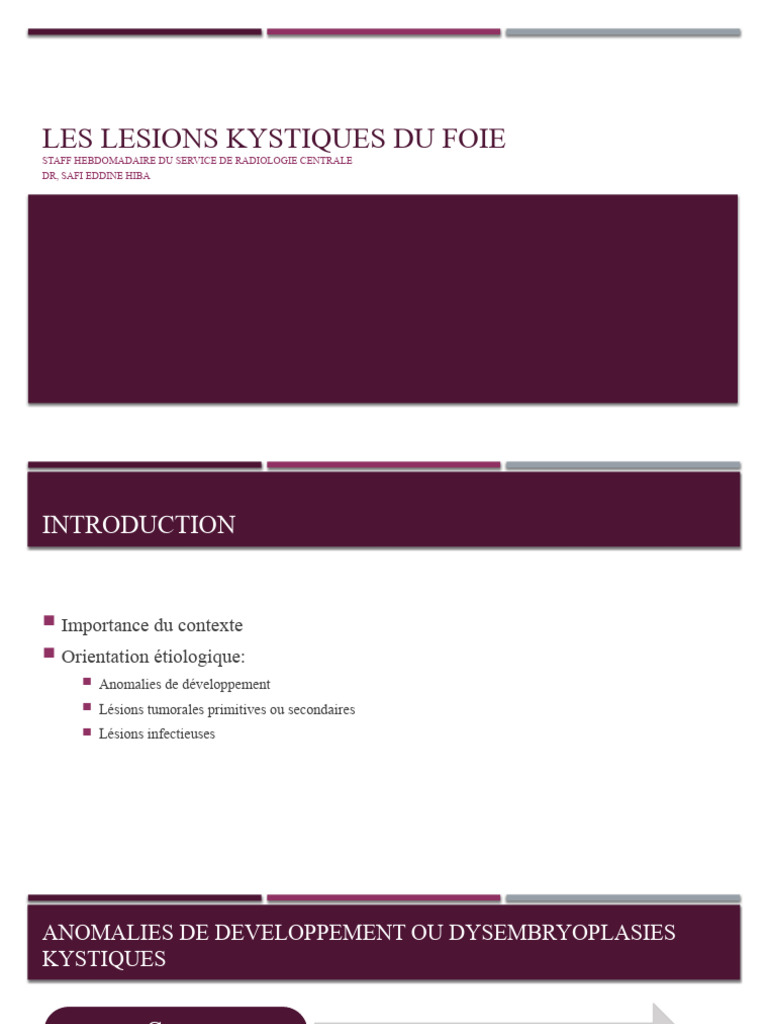 Les Lesions Kystiques Du Foie | PDF