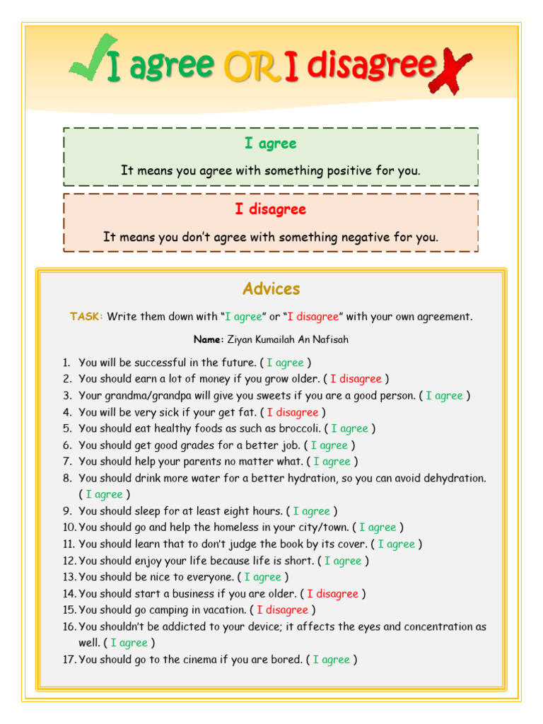 Personal Agreement Statements | PDF | Self-Improvement | Lifestyle