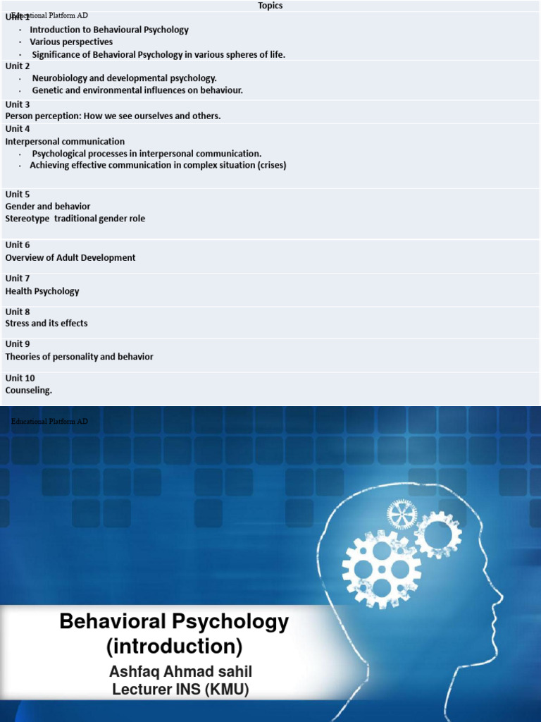 Behavioural Psychology 6th Semester Bsn Notes Pdf Twin Psychology
