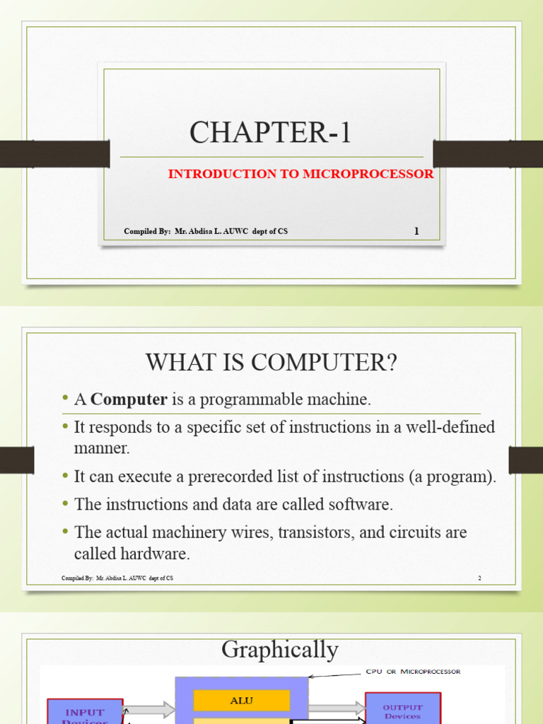 Ch-1-Introduction To Microprocessors | PDF Ch-1-Introduction To Microprocessors | PDF