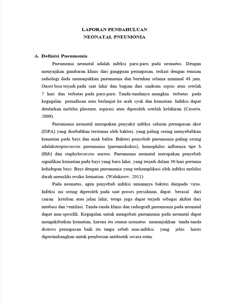 LP +askep Neonatus Pneumonia Fix | PDF