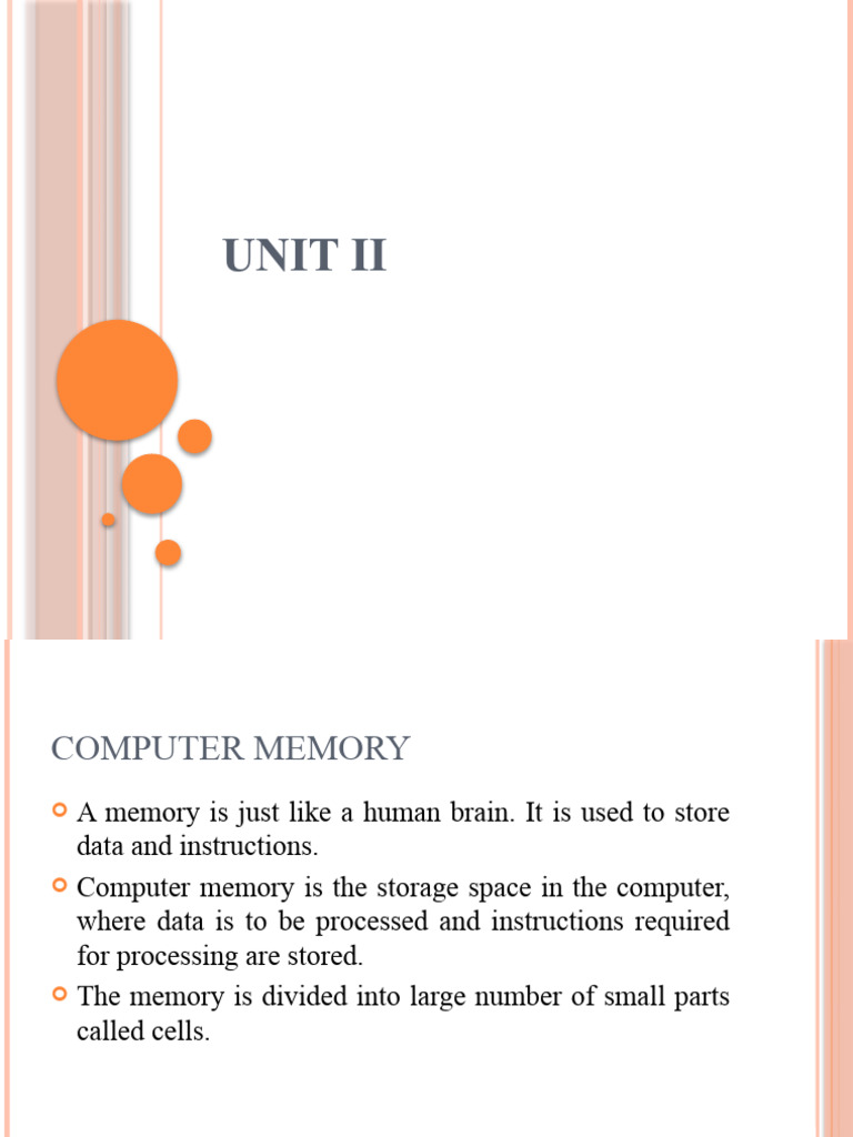 Unit II | Download Free PDF | Computer Data Storage | Random Access Memory Unit II | Download Free PDF | Computer Data Storage | Random Access Memory