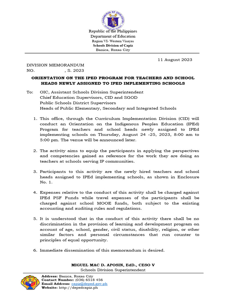 Memo IPEd | PDF | Discrimination | Egalitarianism