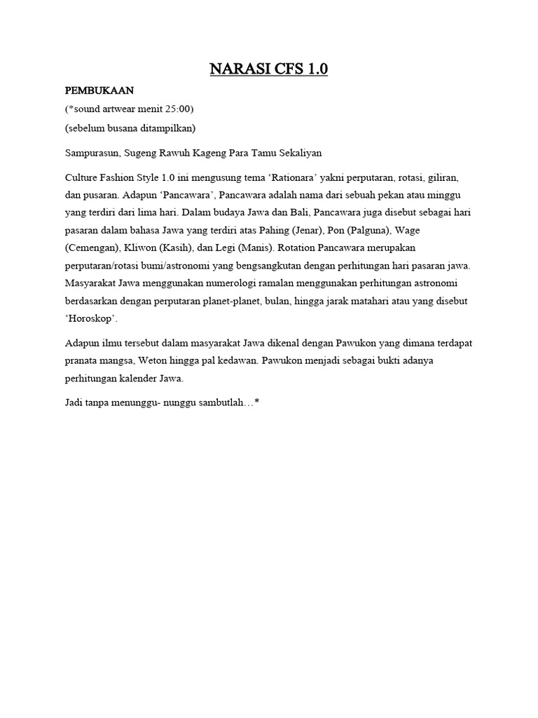 NARASI CFS 1.0 RTW Artwear (Rev) | PDF