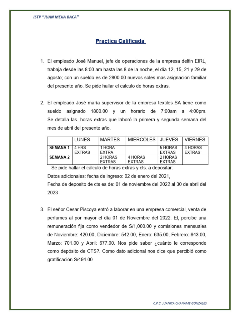 Practica Calificada | PDF