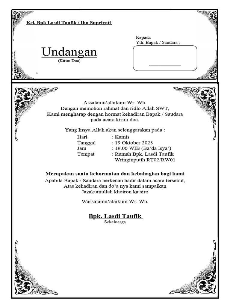 UNDANGAN REMAJA | PDF