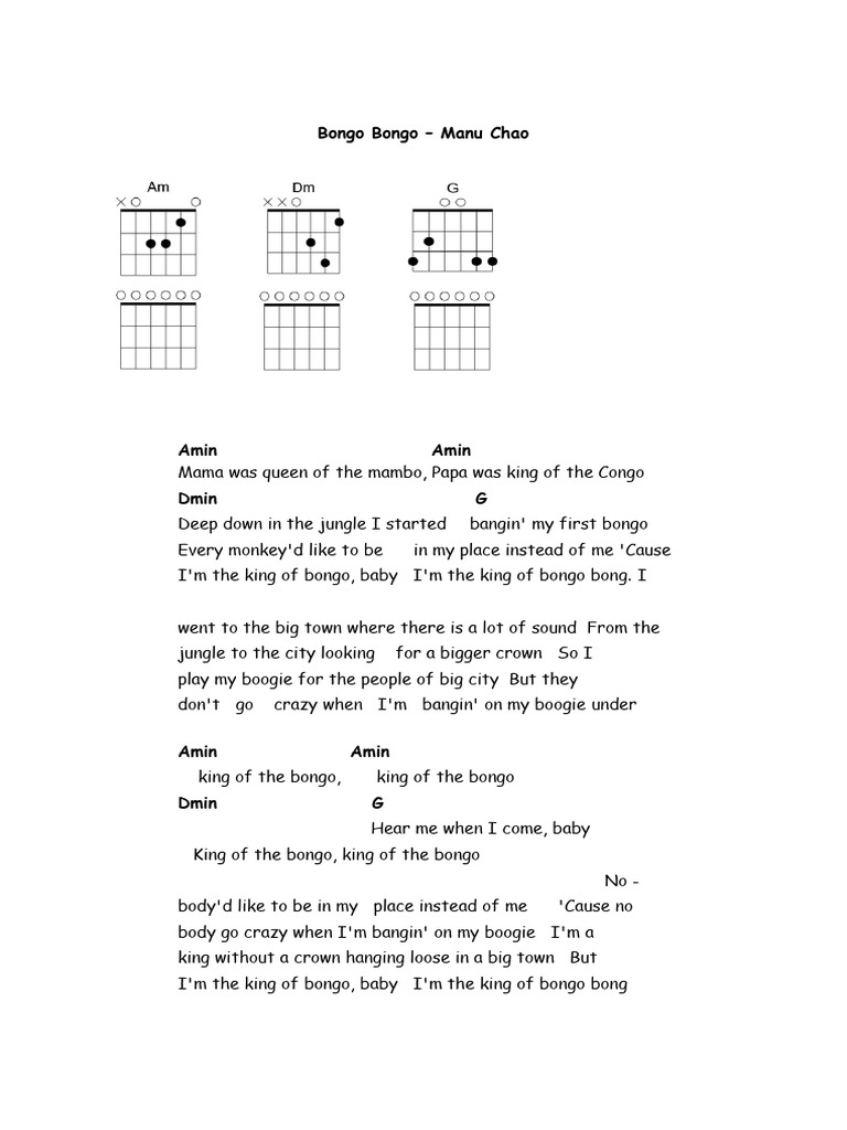 Bongo Bong - Manu Chao | PDF