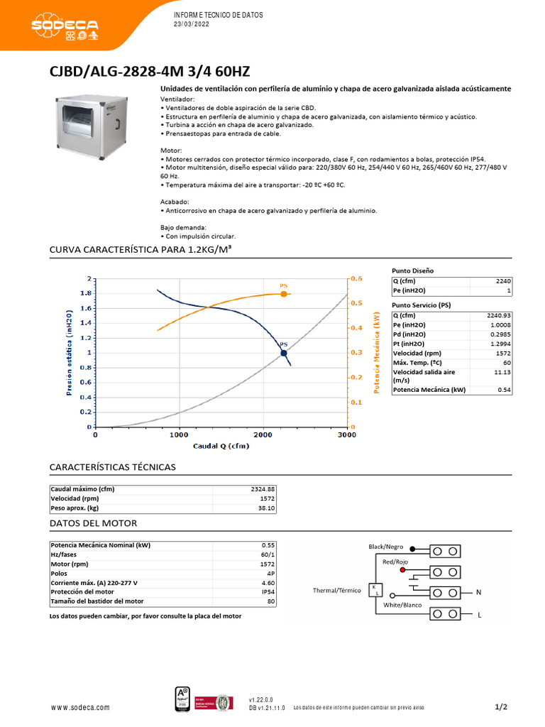 CJBD Alg-2828-4m 3 4 60HZ 220323192652 | PDF