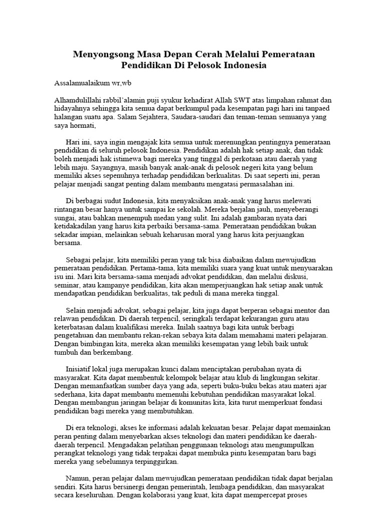 Teks Orasi Projek P5 Kelompok 6 | PDF