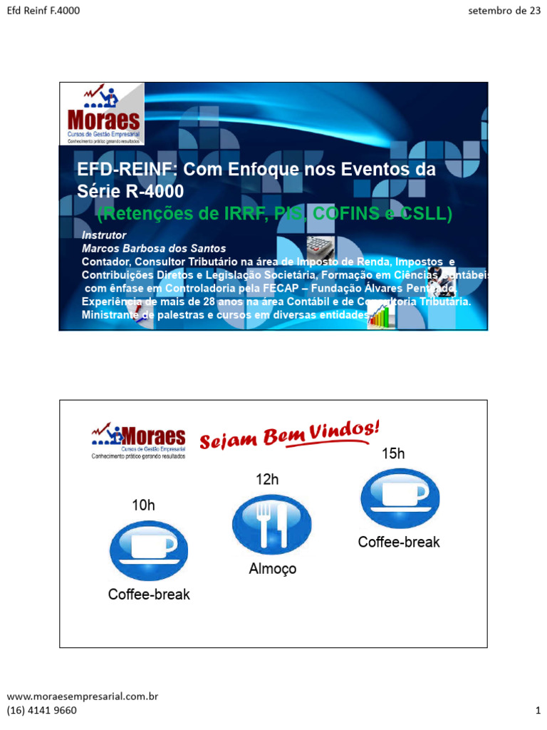 Apostila EFD REINF F.4000 - 82 Páginas | PDF