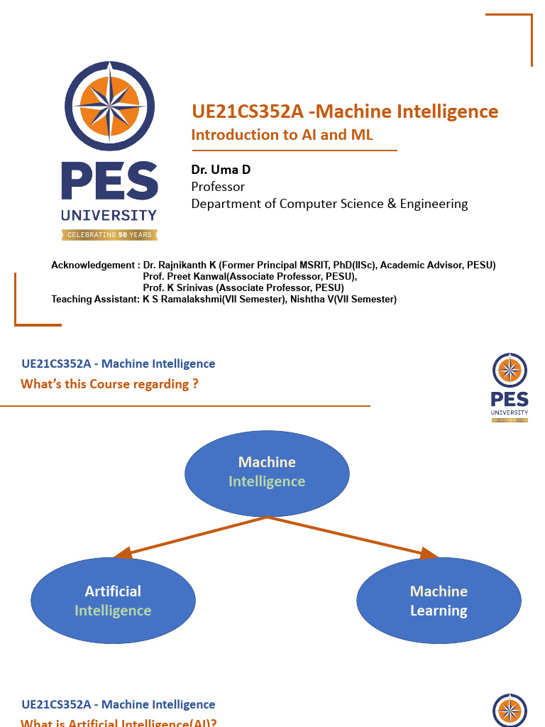 MI Unit 1 Slides | PDF