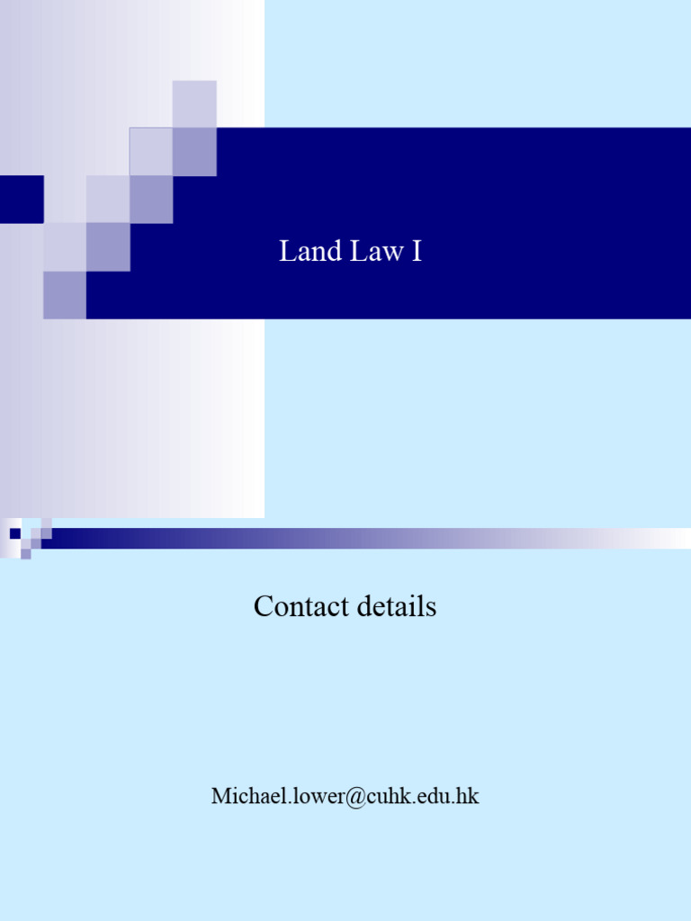 Land Law Fundamentals | PDF