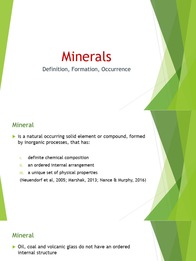 Understanding Minerals: Types and Formation | PDF