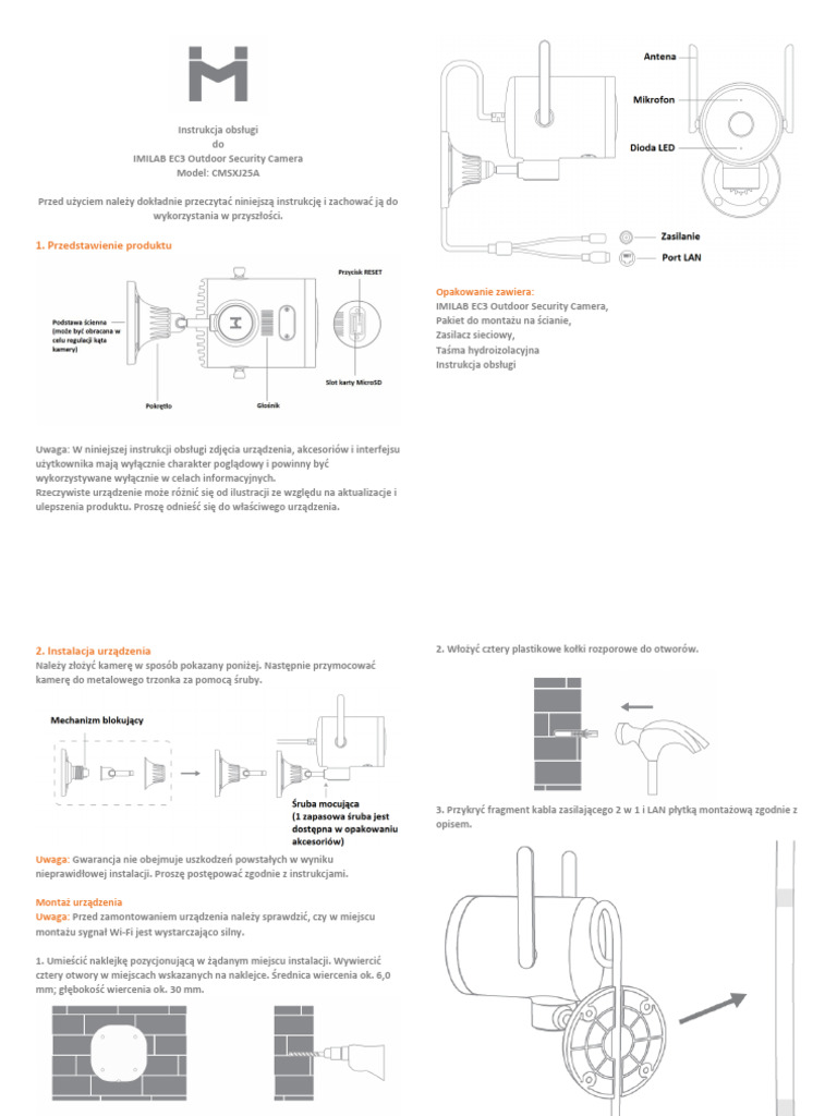 Instrukcja-obslugi-XIAOMI-Imilab-EC3 | PDF