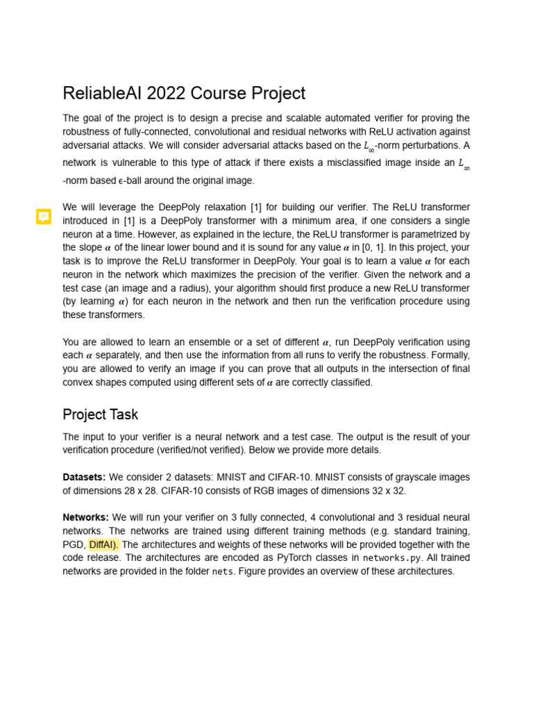 Project Description | PDF | Deep Learning | Computer Science