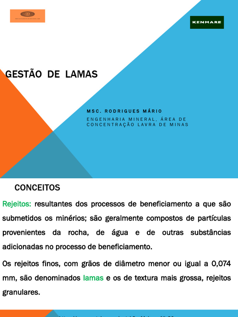 Gestà o e Manuseio de Lamas | PDF Gestà o e Manuseio de Lamas | PDF