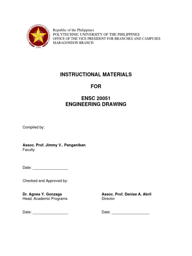 IM in ENSC-20051-ENGINEERING DRAWING-PANGANIBAN #Ayg | PDF