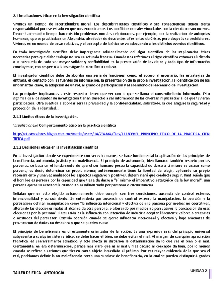 La Ética en La Ciencia y La Tecnología | PDF | Conocimiento | Teoría