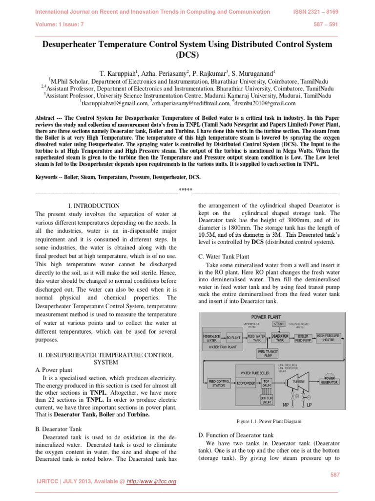Desuperheater Temperature Control System | PDF