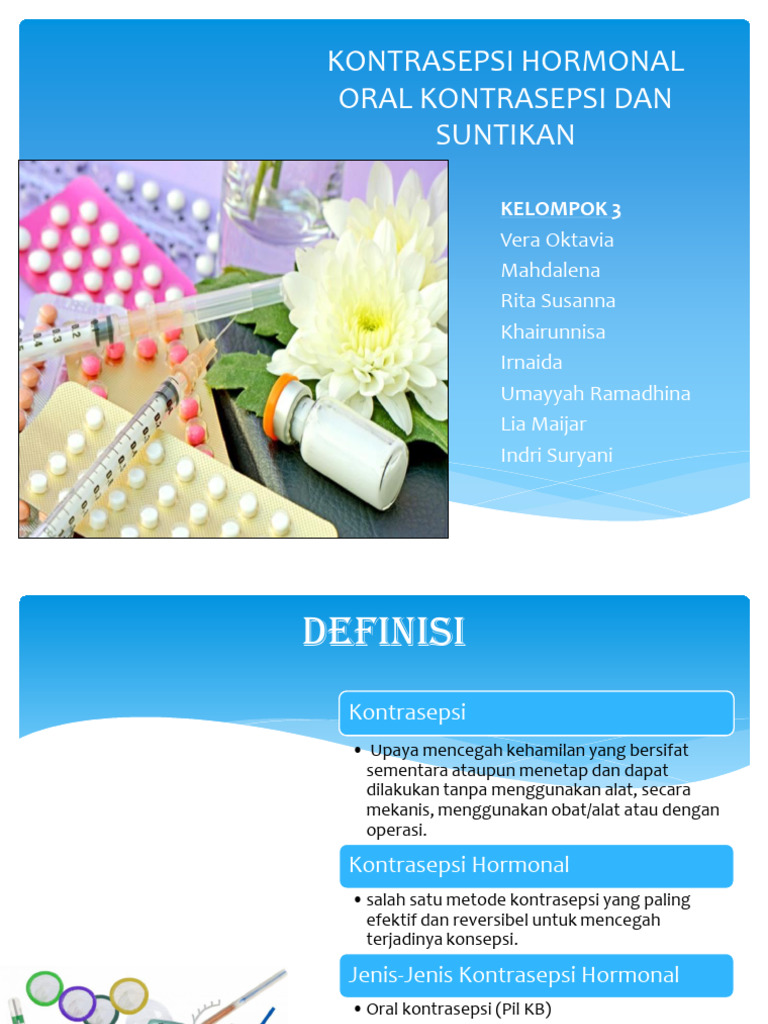 KEL 3A PPT KONTRASEPSI HORMONAL | PDF
