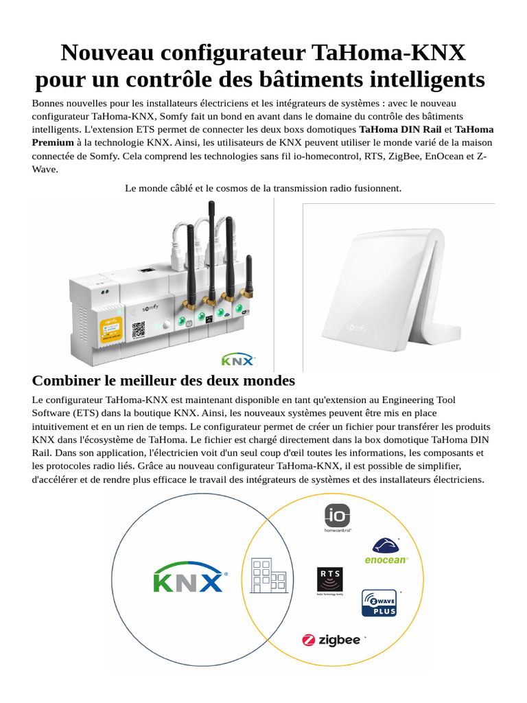 Tahoma KNX | PDF