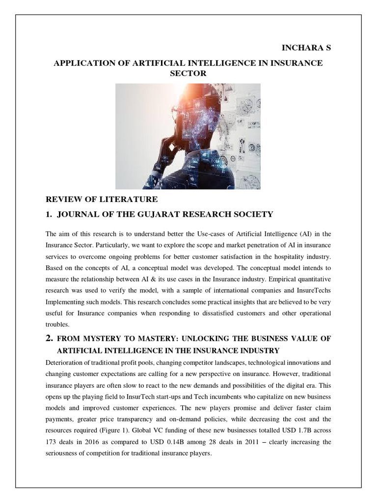 AI Applications in Insurance Sector | PDF | Artificial Intelligence ...