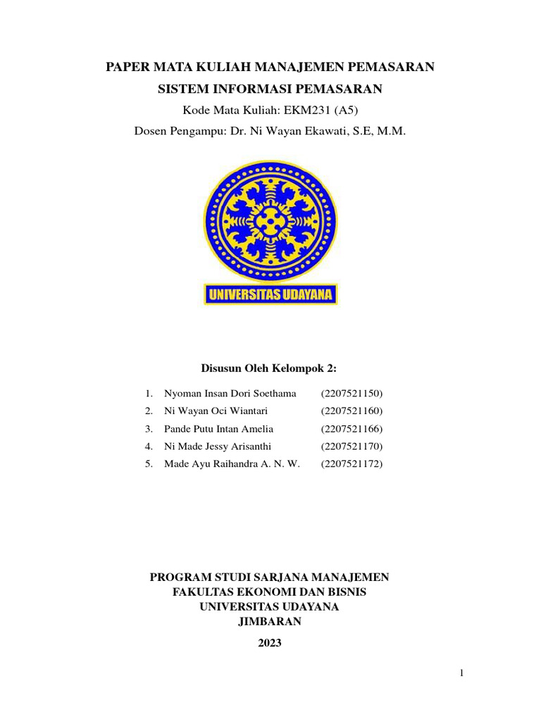 RPS 4 - Sistem Informasi Pemasaran | PDF