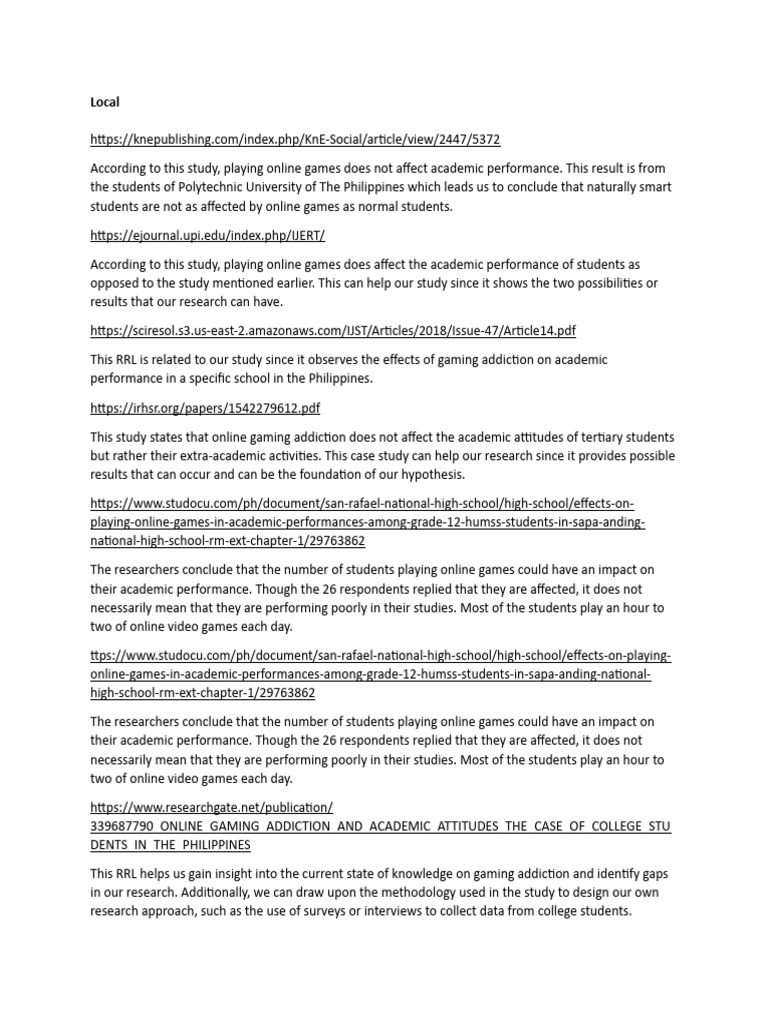 COMPILATION OF RRLs | PDF | Mental Disorder | Mental Health