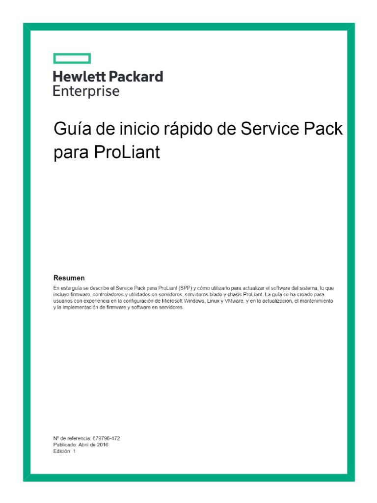 Document - Guía de Inicio Rápido de Service Pack Para ProLiant _ HPE ...