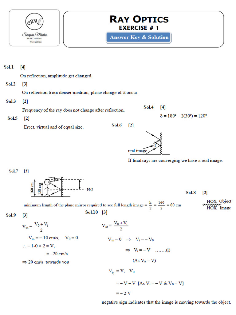 Ray Optics | PDF