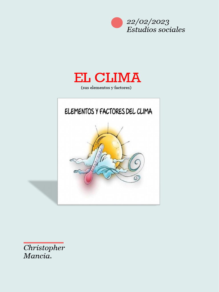 El Clima | PDF | Clima | Humedad