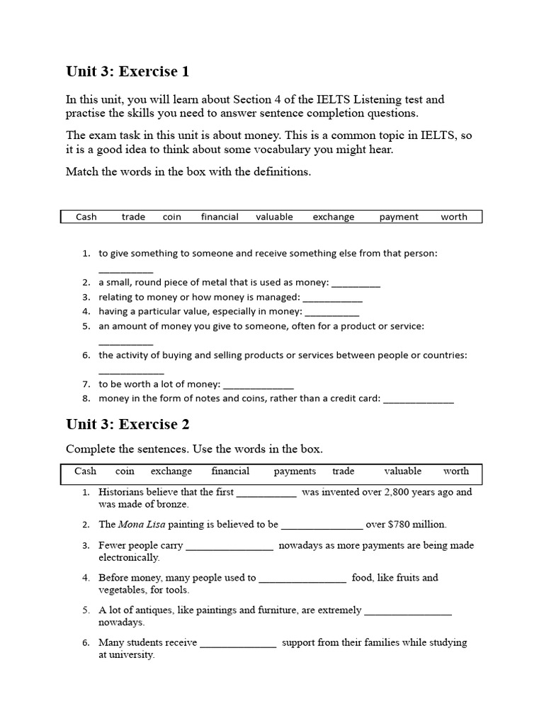 Unit 3 - Listening | PDF