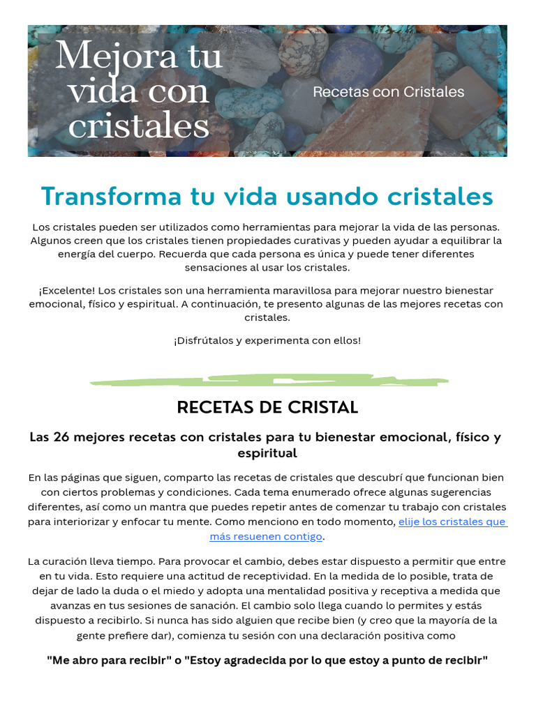 Recetas Cristales | PDF