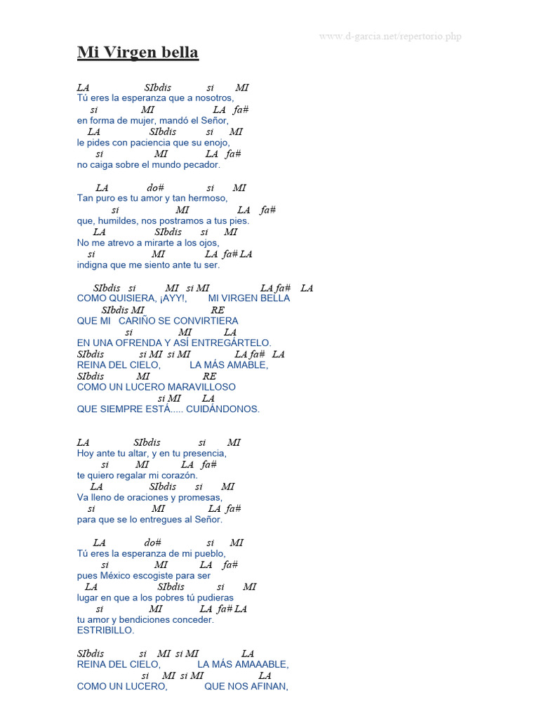 Mi Virgen Bella | PDF