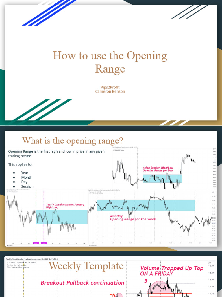 Trading Strategies for Opening Range | PDF | Investing | Market (Economics)