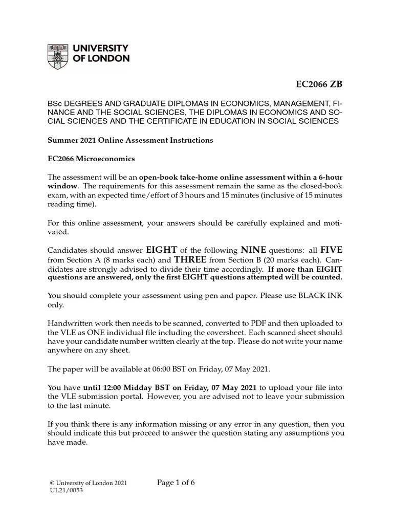 EC2066 ZB Final For UoL | PDF