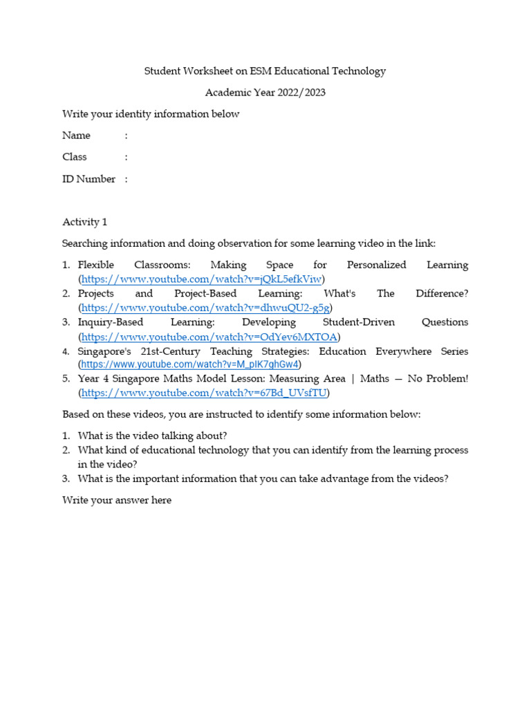 Student EdTech Exploration Guide | PDF