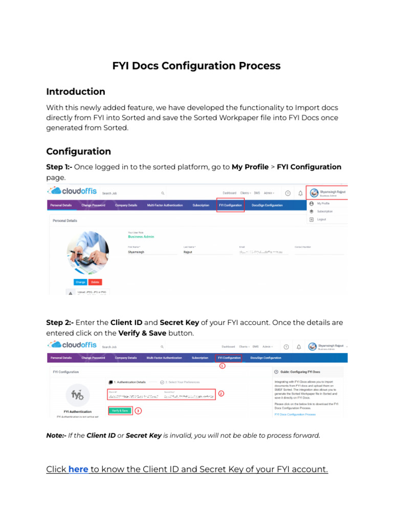 FYI Configuration Process | PDF | Cyberspace | Software