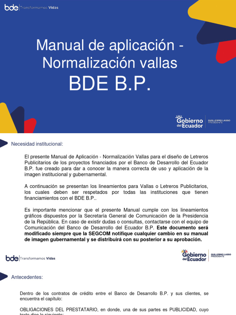 Manual de Normalización de Vallas BDE | PDF | Business | Finance ...
