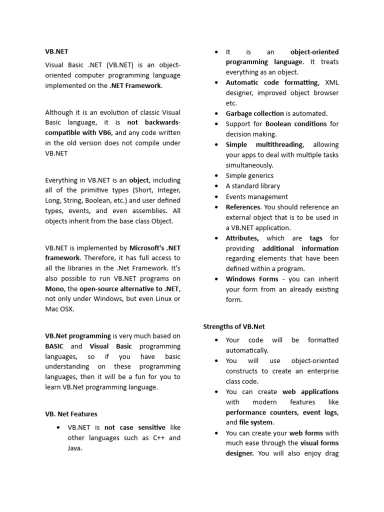 Vbnet Pdf Data Type Programming