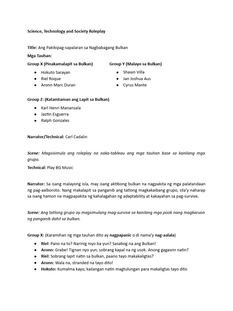 Roleplay Script | PDF