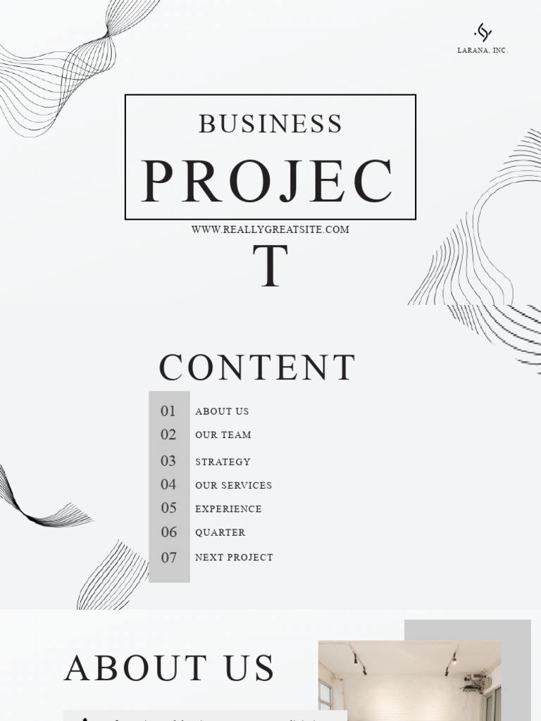 Grey minimalist business project presentation | PDF