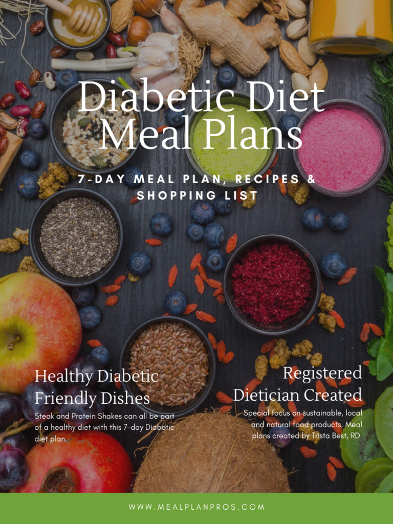 7-Day Diabetic Meal Plan | Download Free PDF | Lunch | Salad