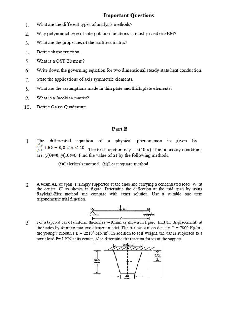 Me8692 Fea | PDF | Matrix (Mathematics) | Function (Mathematics)